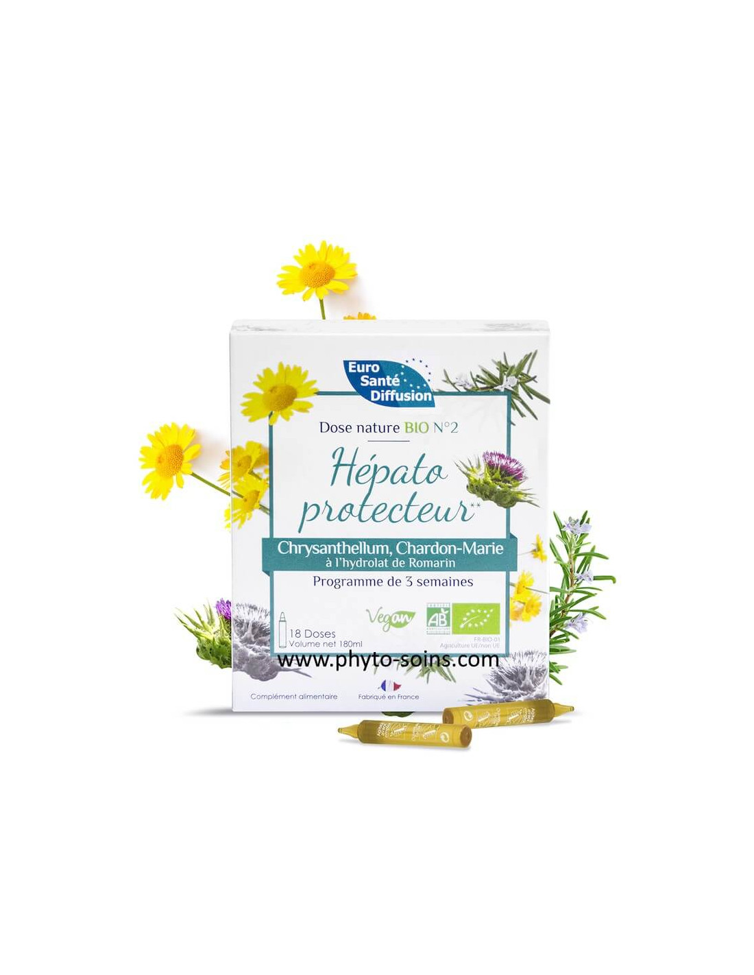 Dose Nature Hépato-Protecteur 18 ampoules BIO pour 3 semaines de cure