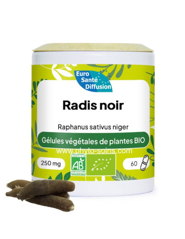 Boite de 60 ou 250 gélules de Radis noir (Raphanus sativus) BIO 250mg